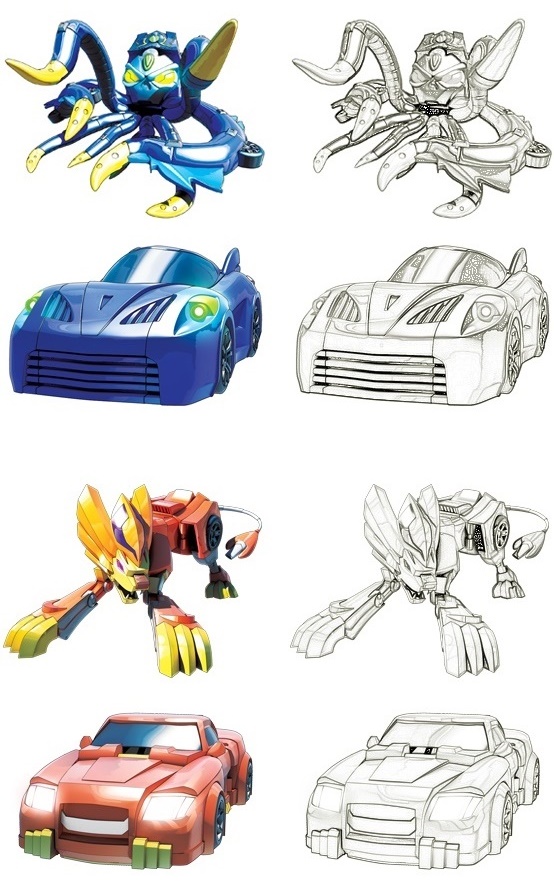 엄마표 터닝메카드 색칠공부 - 메카니멀편 : 네이버 블로그